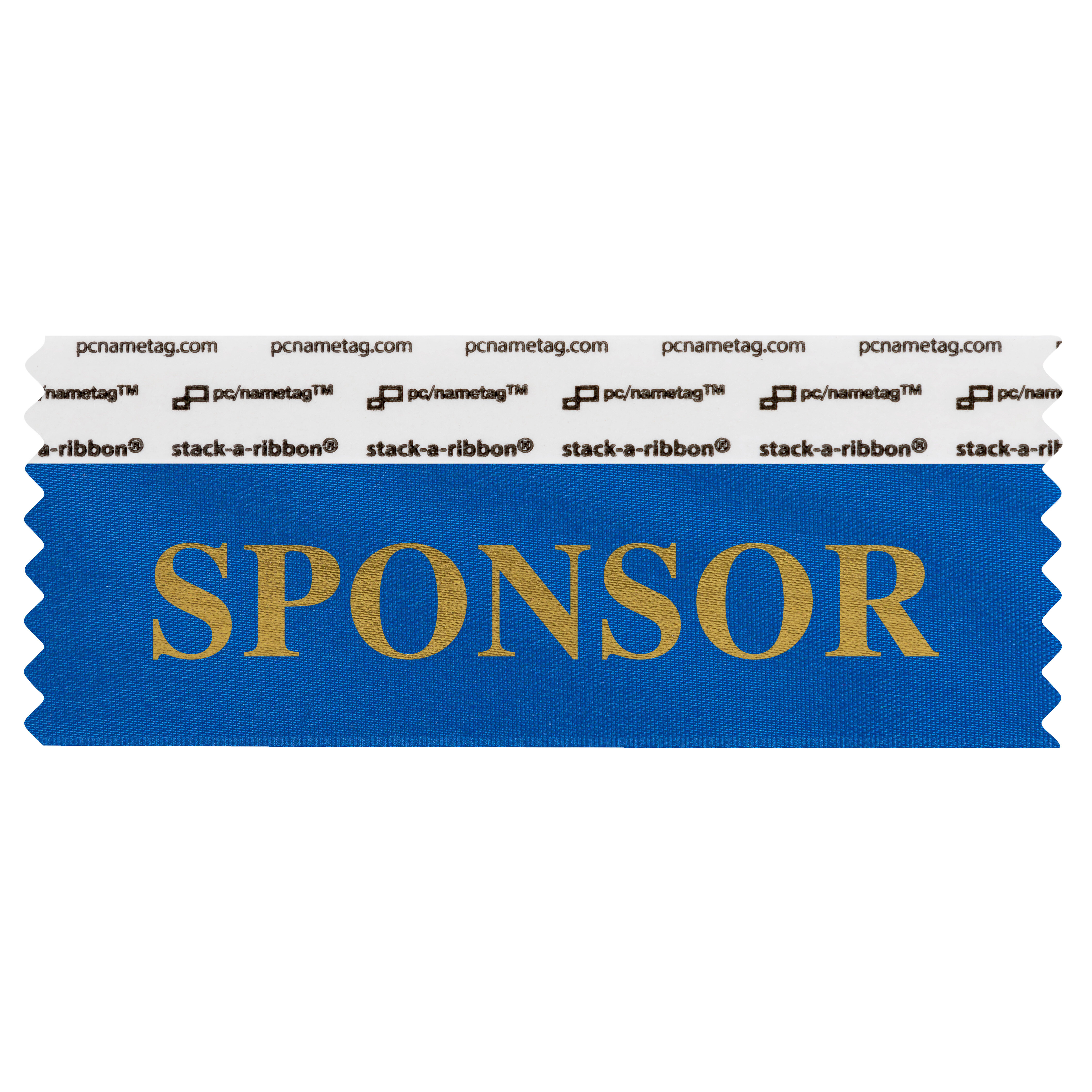 SPONSOR Stack-A-Ribbon® , 4" x 1-5/8" SSPONBLGO |pc/nametag™ Canada