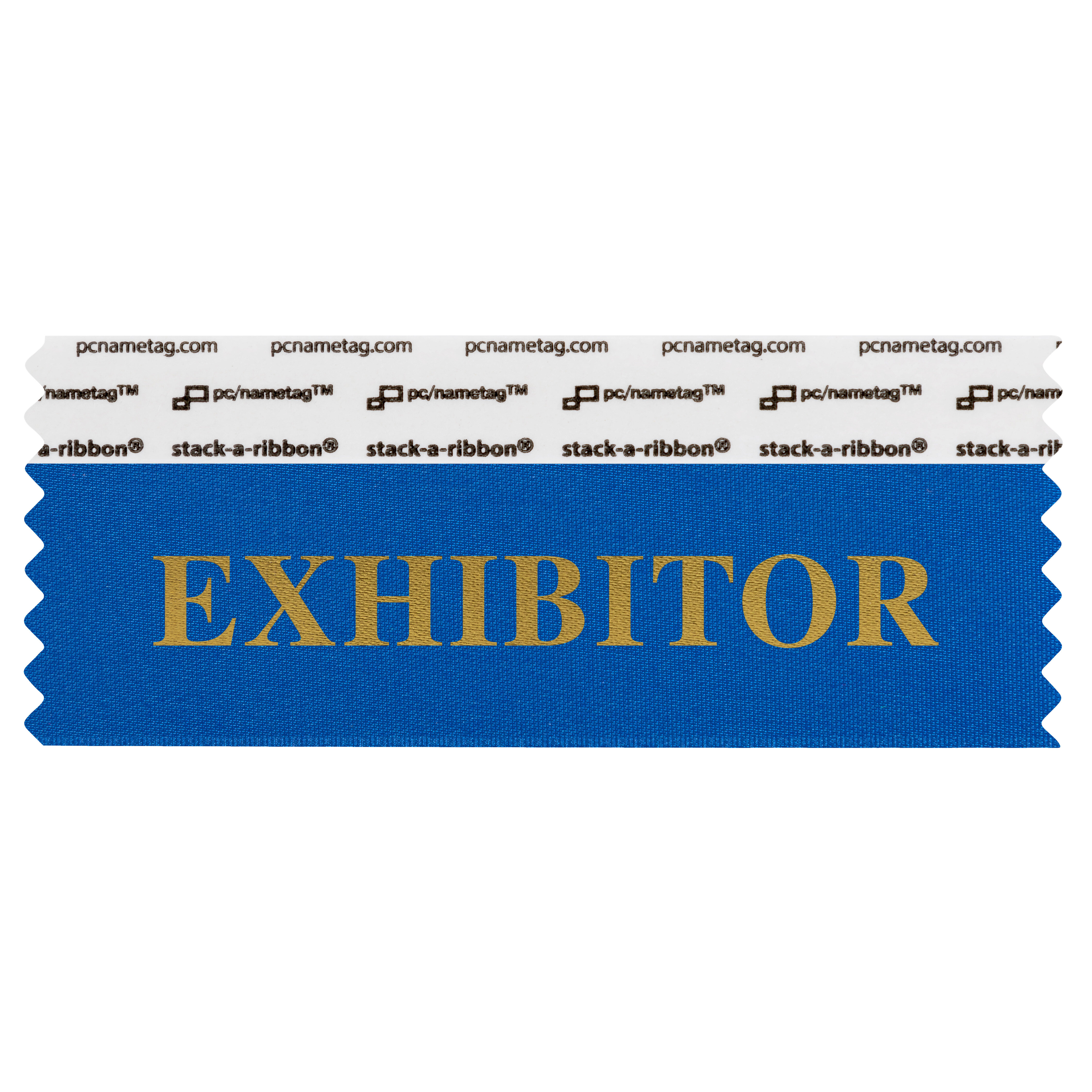 EXHIBITOR Stack-A-Ribbon® , 4" x 1-5/8" SXHIBBLGO |pc/nametag™ Canada