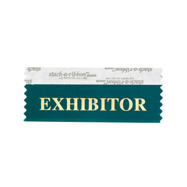 EXHIBITOR Stack-A-Ribbon® , 4" x 1-5/8" SXHIBTEGO |pc/nametag™ Canada