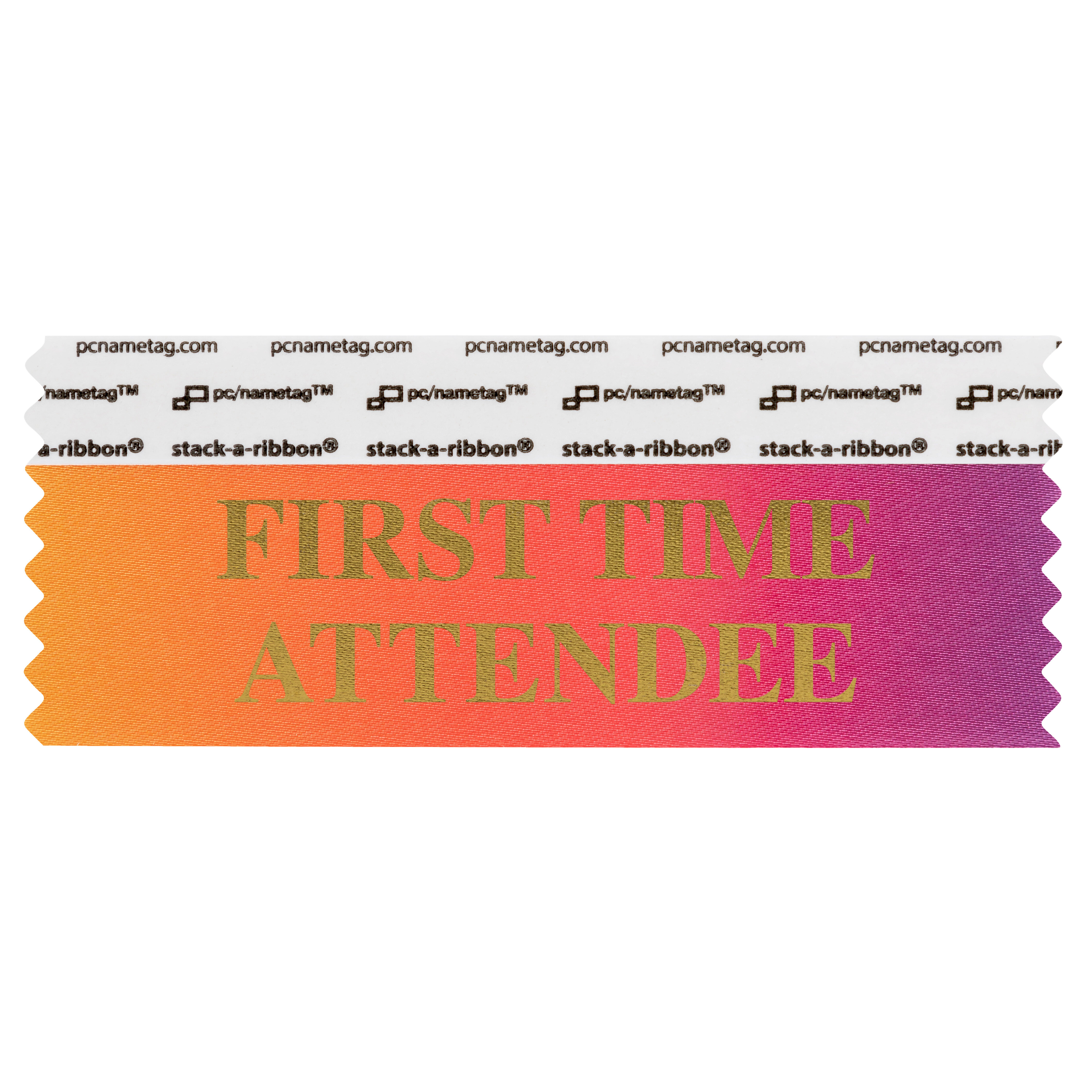FIRST TIME ATTENDEE Stack-A-Ribbon® , 4" x 1-5/8" SFITARAGO |pc/nametag ...