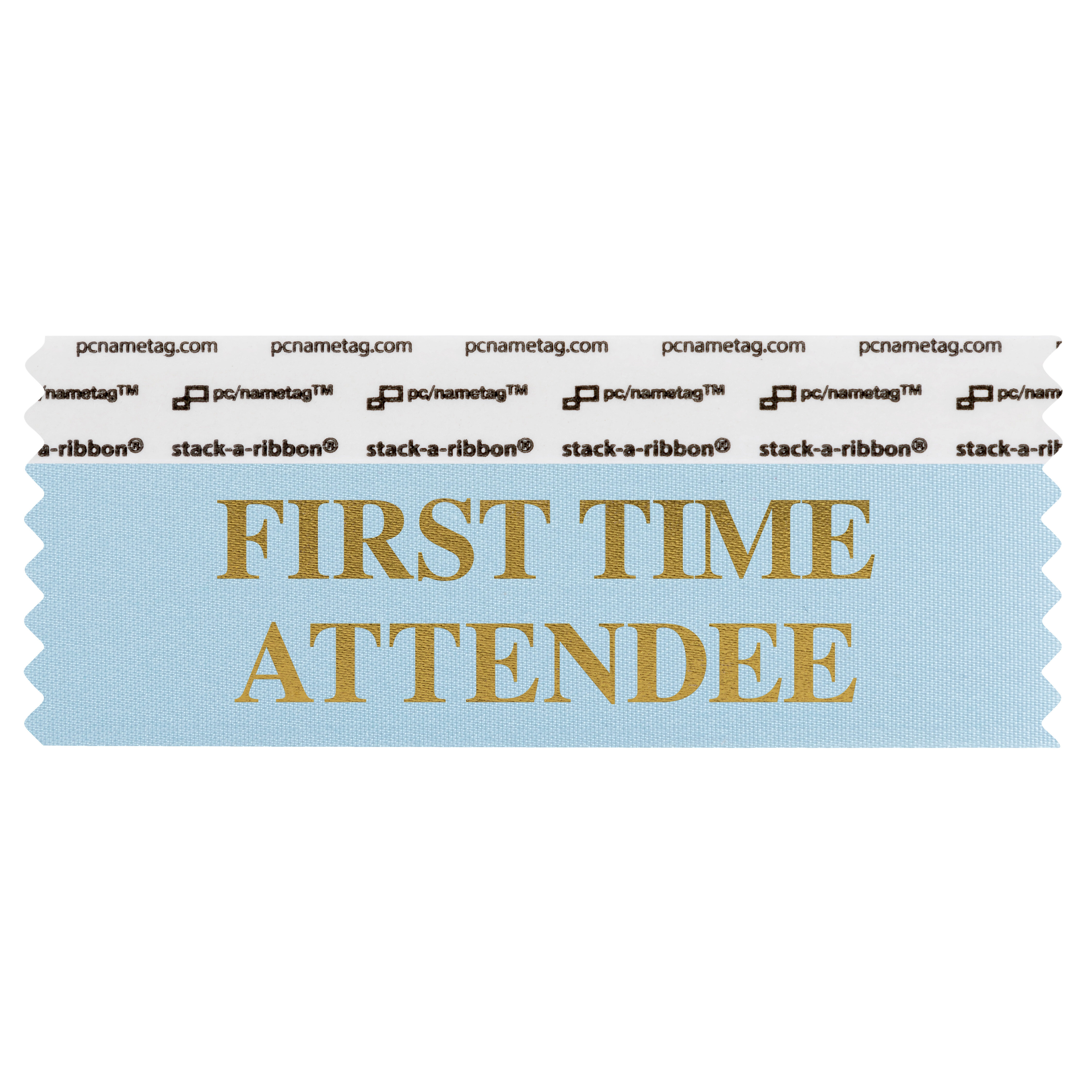 FIRST TIME ATTENDEE Stack-A-Ribbon® , 4" x 1-5/8" SFITALBGO |pc/nametag ...