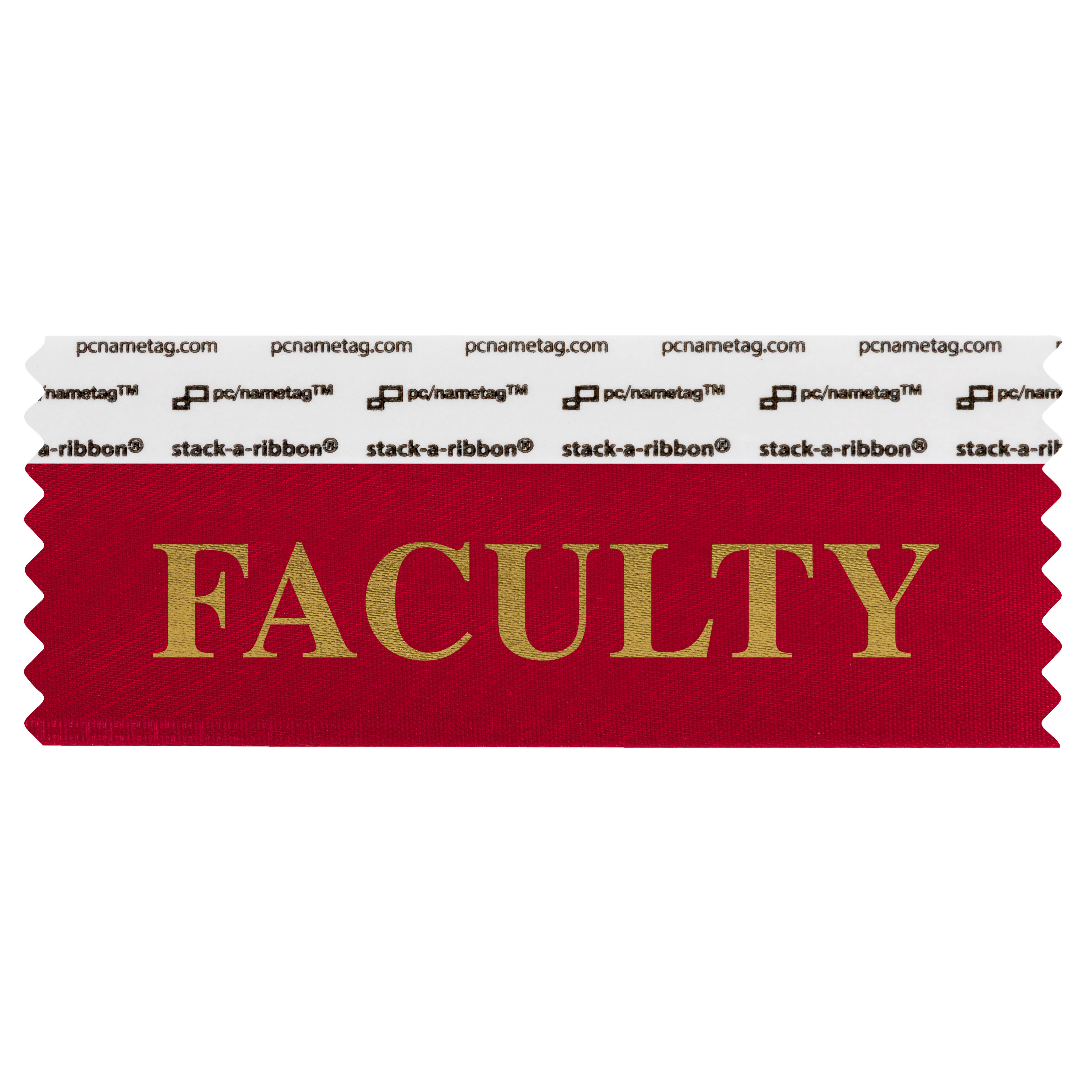 FACULTY Stack-A-Ribbon® , 4" x 1-5/8" SFACUREGO |pc/nametag™ Canada