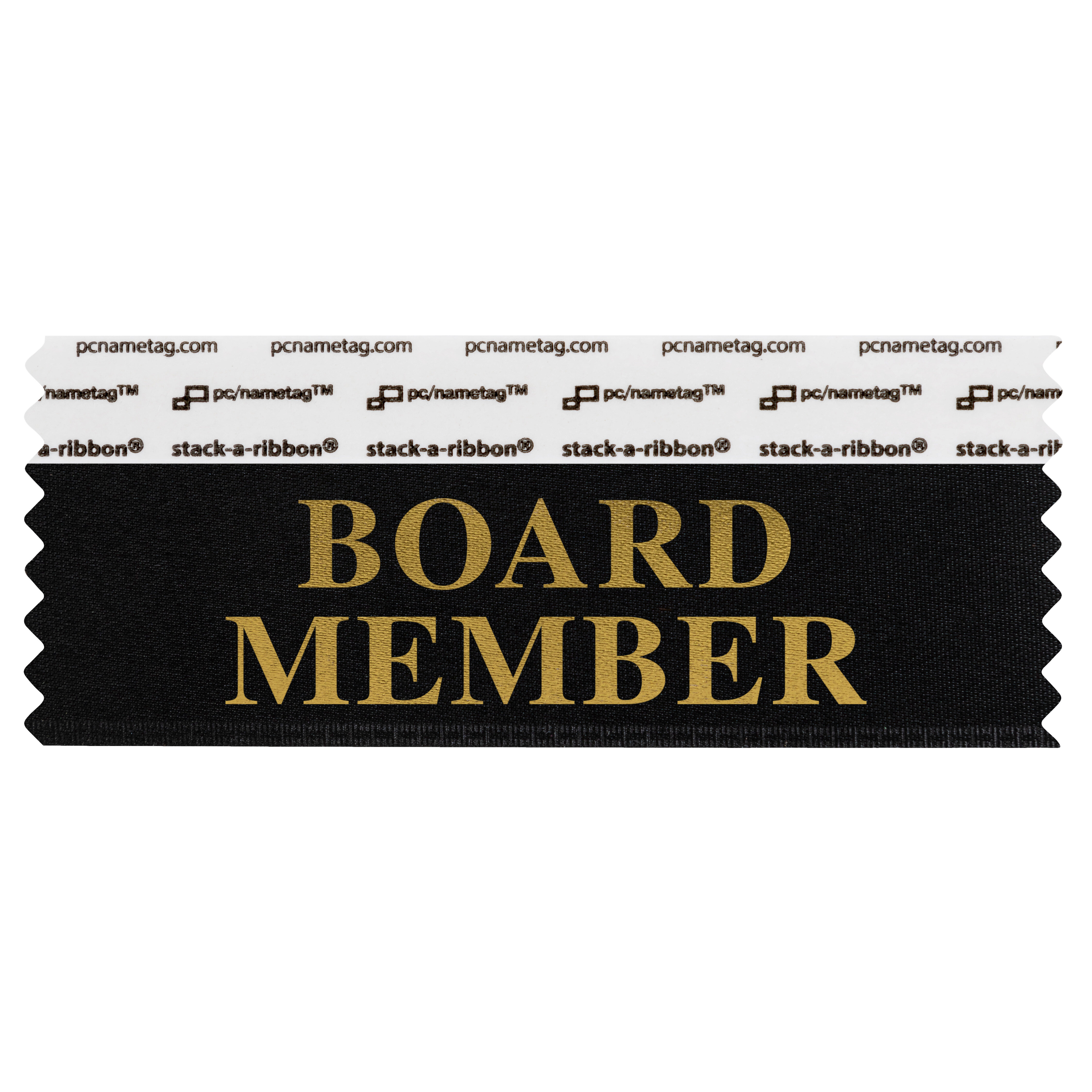BOARD MEMBER Stack-A-Ribbon® , 4" x 1-5/8" SBOMEBKGO |pc/nametag™ Canada
