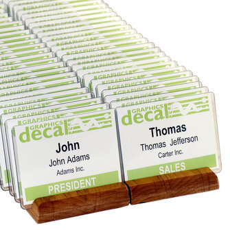 Side Folding Wooden Name Tag Organizer, Teak Finish - OWOOD4F |pc ...