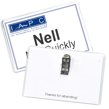 Preferred Vinyl Name Tag Holder, Clip, 3-1/2" x 2-1/4", HVCSM |pc ...