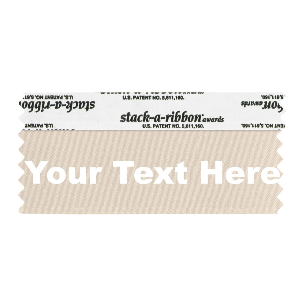 Custom - Stack-a-ribbon - 3-1/2" x 1-5/8" - SN3X11CCream - 1 colour ...