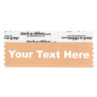 Custom Stack-A-Ribbon® , 4" x 1-5/8", 1-Colour Imprint SSCUS1C_PEACH ...