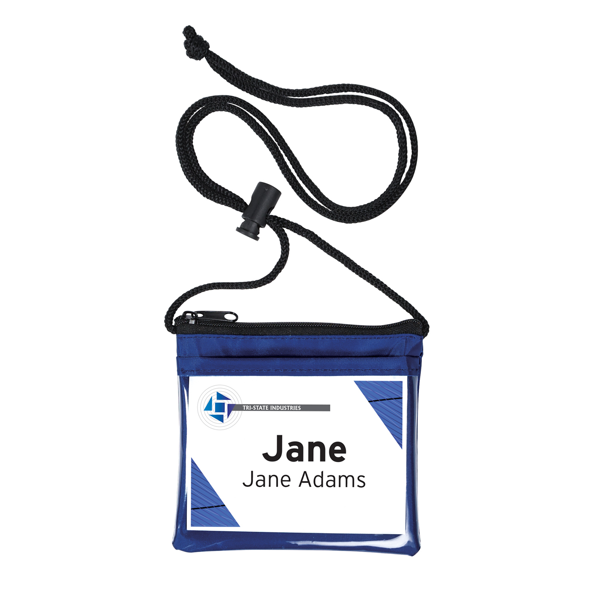 Small Zippered Name Tag Pouch - CPOUSM_ROYAL - Blank |pc/nametag™ Canada